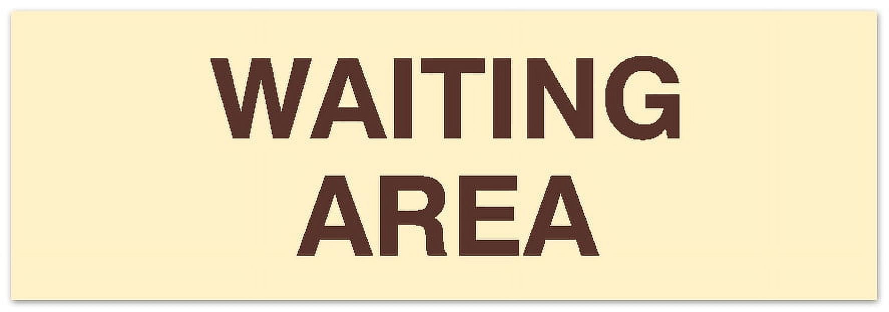 Signs ByLITA Basic Waiting Area Sign - Laser-Engraved Lettering ...
