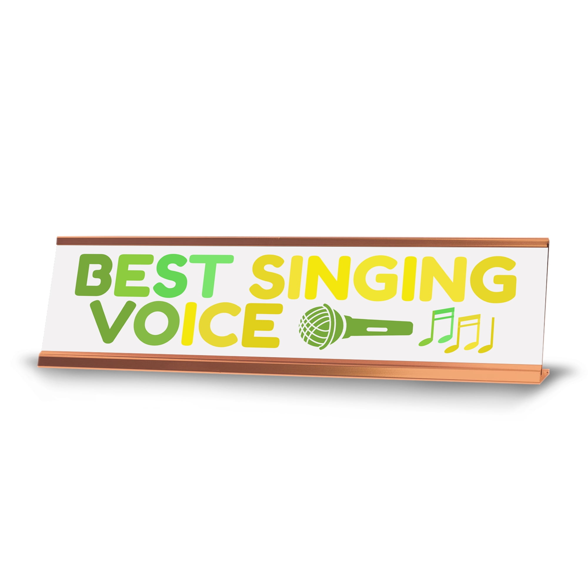 Signs ByLITA Best Singing Voice Award, Gold Frame, Desk Sign (2x8 ...