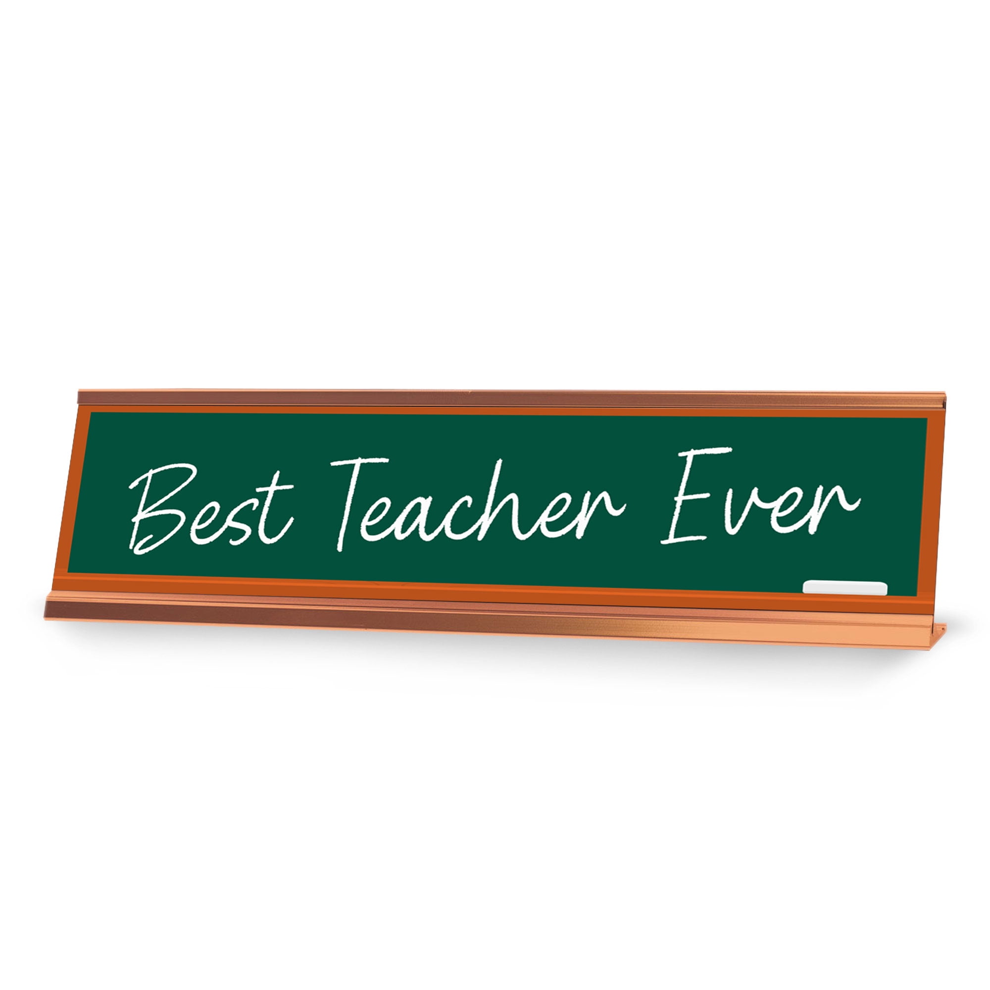 Signs ByLITA Best Teacher Ever Gold Frame, Novelty Desk Sign (2x8 ...