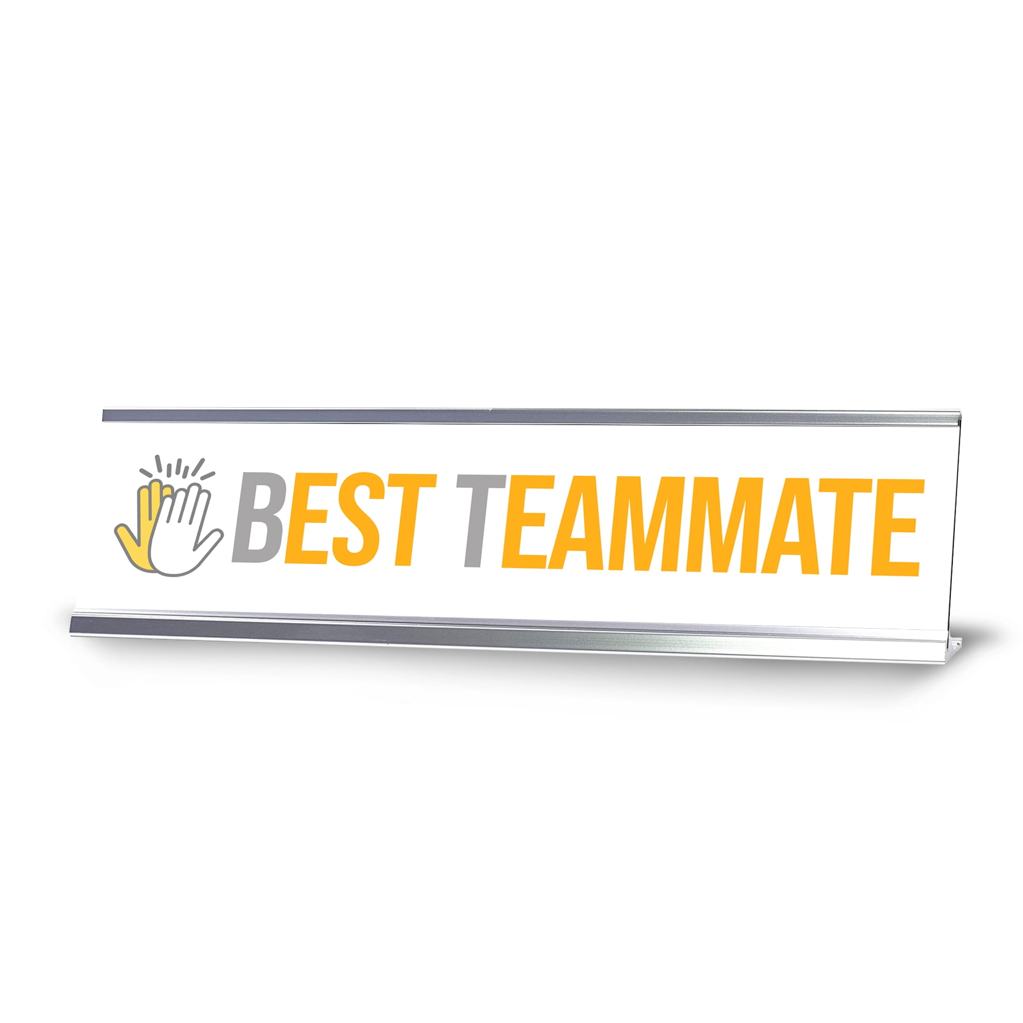 Signs ByLITA Best Teammate Award, Silver Frame, Desk Sign (2x8 ...