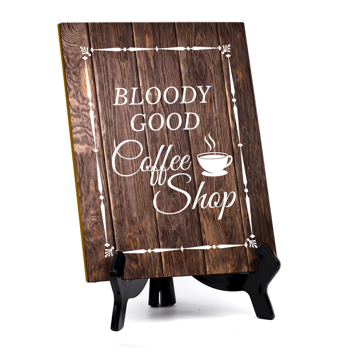 Signs ByLITA Bloody Good Coffee Shop Table Sign with Acrylic Stand (6x8 ...