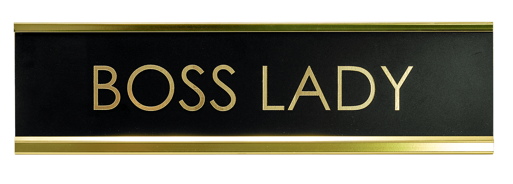 Signs ByLITA Boss Lady Black Gold Novelty Desk Sign - Walmart.com