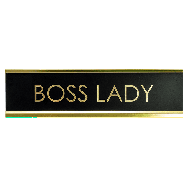 Signs ByLITA Boss Lady Black Gold Novelty Desk Sign - Walmart.com