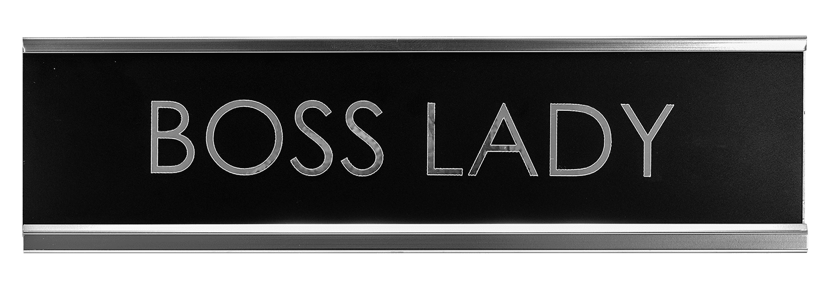 Signs ByLITA Boss Lady Silver Gold Novelty Desk Sign - Walmart.com