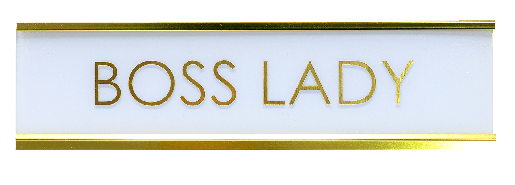 Signs ByLITA Boss Lady White Gold Novelty Desk Sign - Walmart.com
