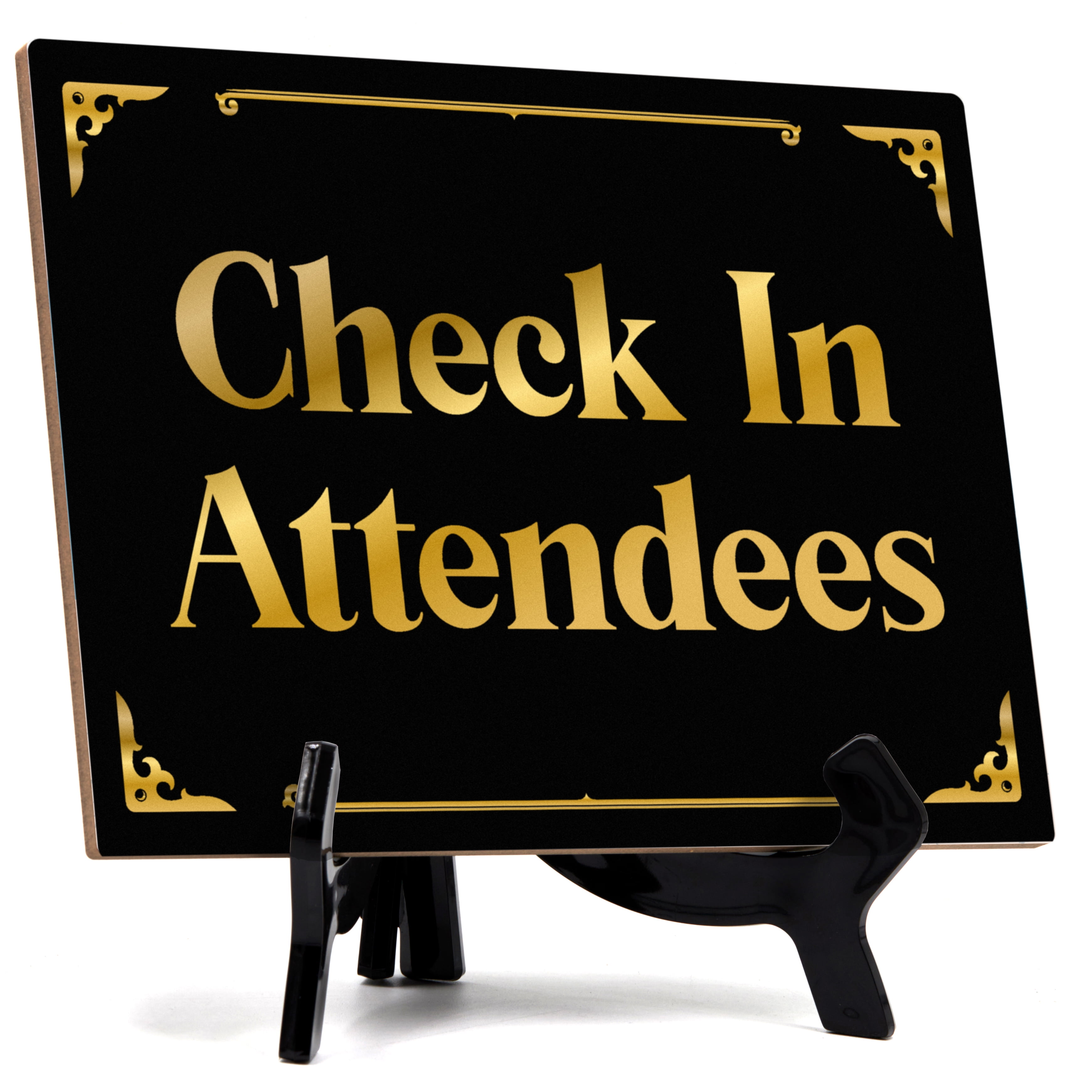 Signs ByLITA Check In Attendees Wedding Decoration Table Sign with ...