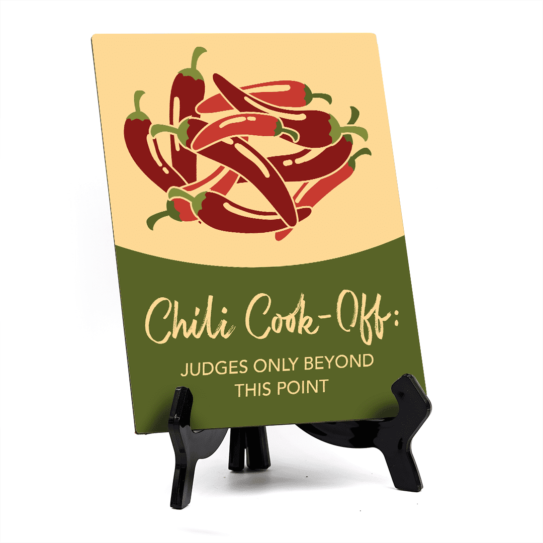 Signs ByLITA Chili Cook-Off: Judges Only Beyond This Point Table Sign ...