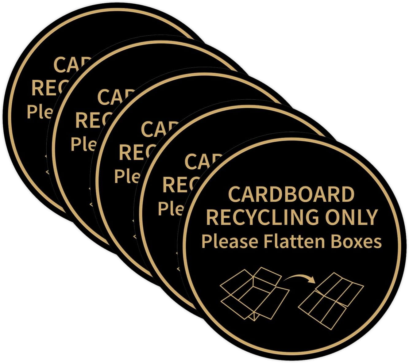 Signs ByLITA Circle Cardboard Recycling Only Please Flatten Boxes Sign ...