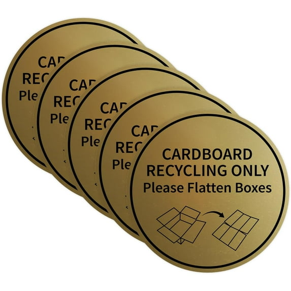 Signs ByLITA Circle Cardboard Recycling Only Please Flatten Boxes Sign ...