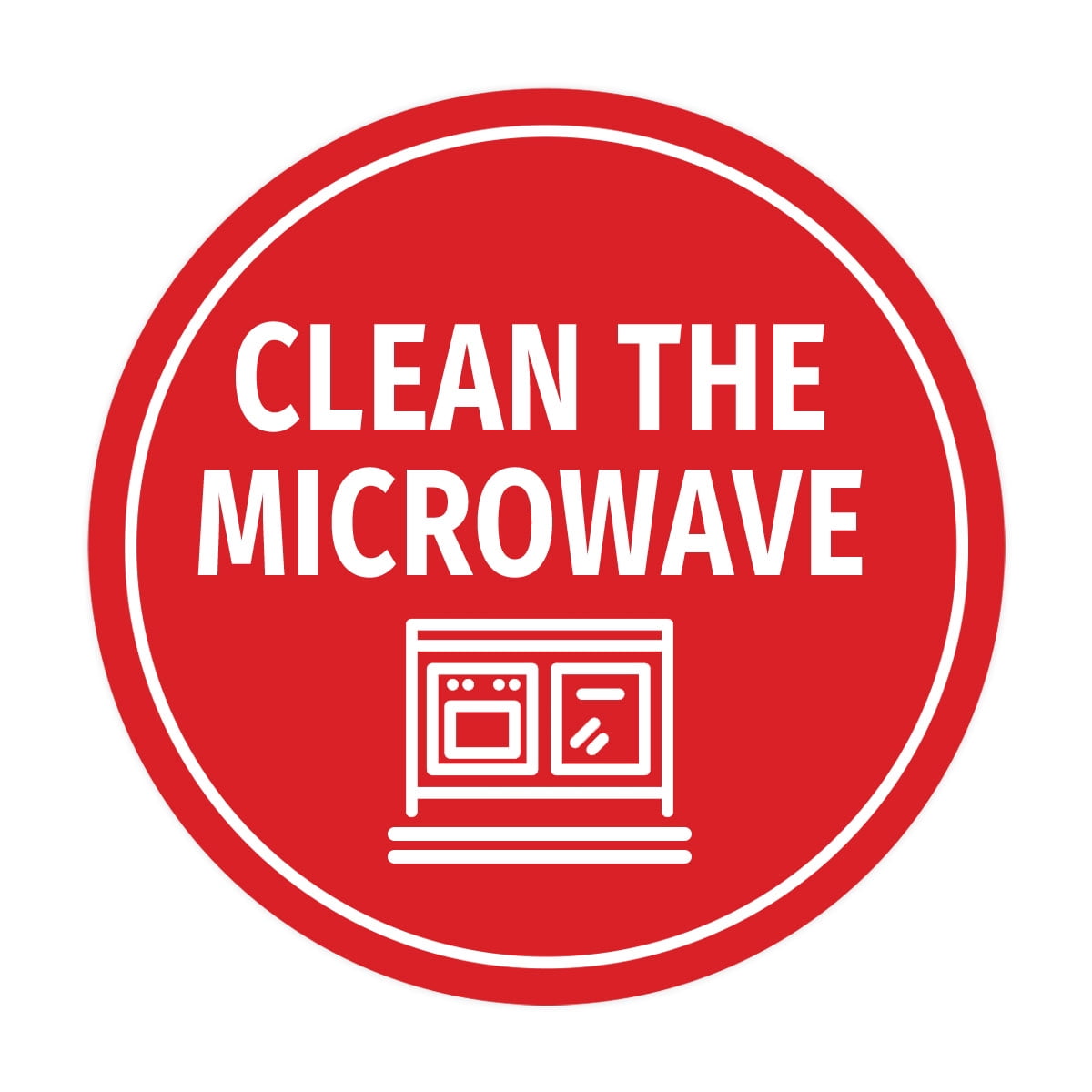 Signs ByLITA Circle Clean The Microwave Sign (Red) - Medium - Walmart ...