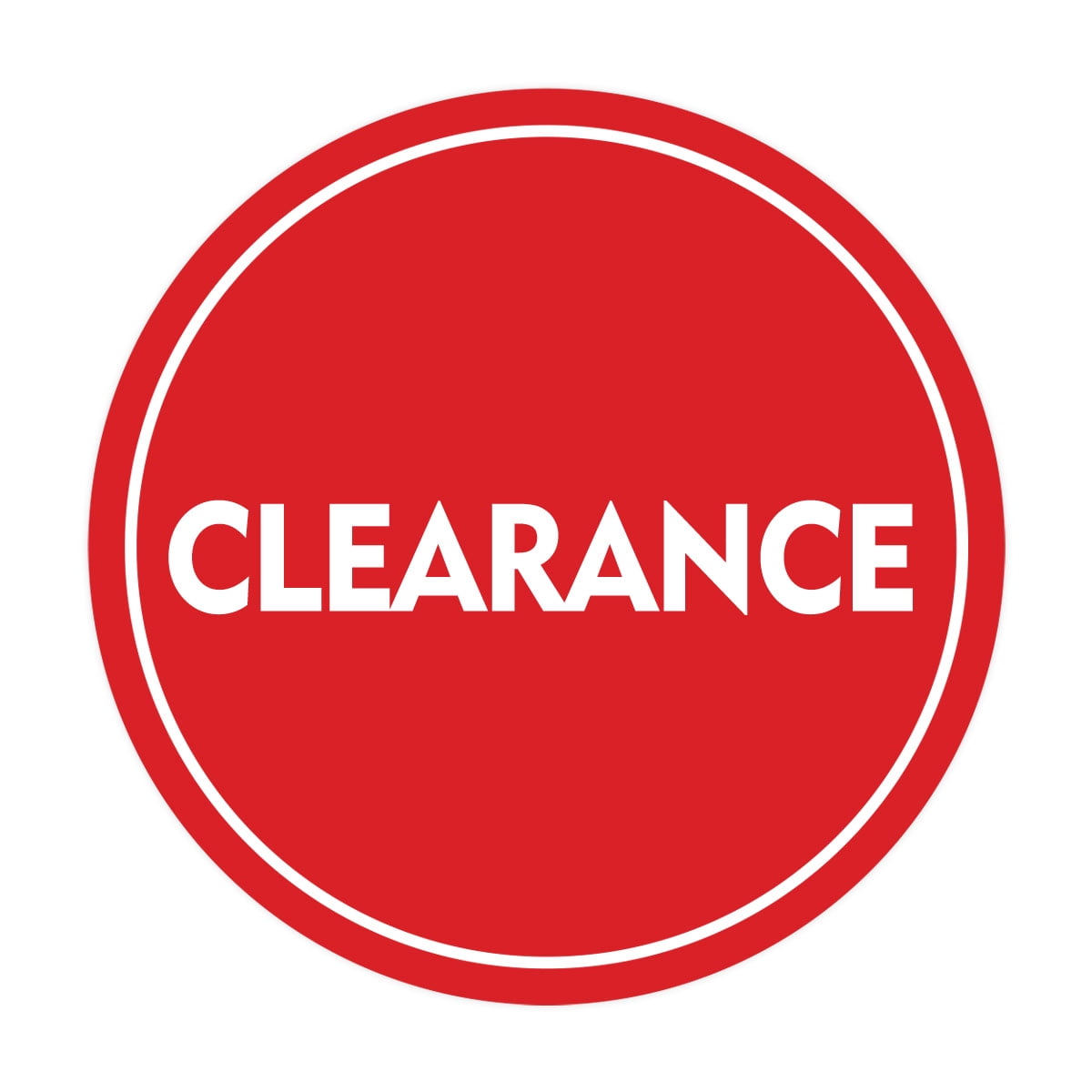 Signs ByLITA Circle Clearance Sign (Red) - Small - Walmart.com