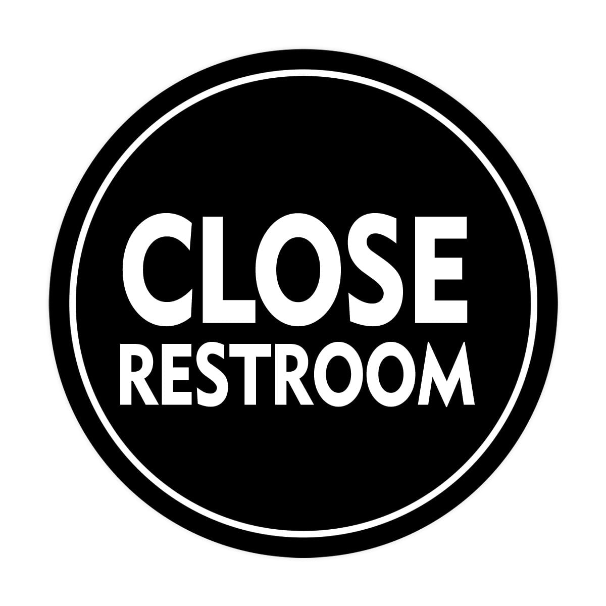 Signs ByLITA Circle Close Restroom Sign (Black) - Large - Walmart.com