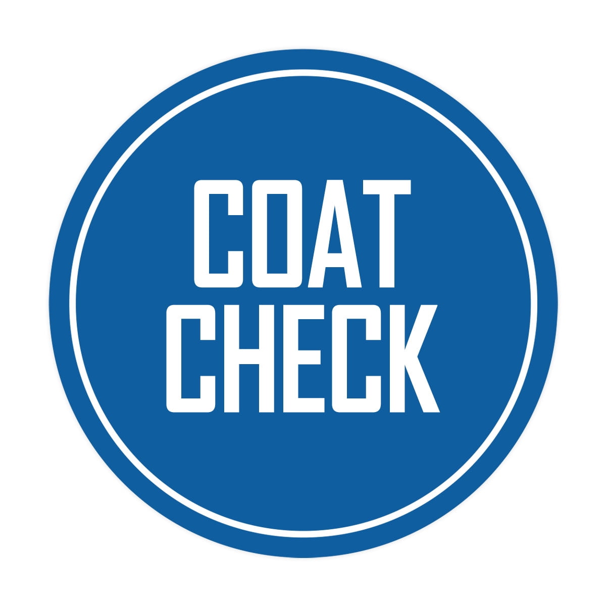 Signs ByLITA Circle Coat Check Sign (Blue) - Medium - Walmart Business ...