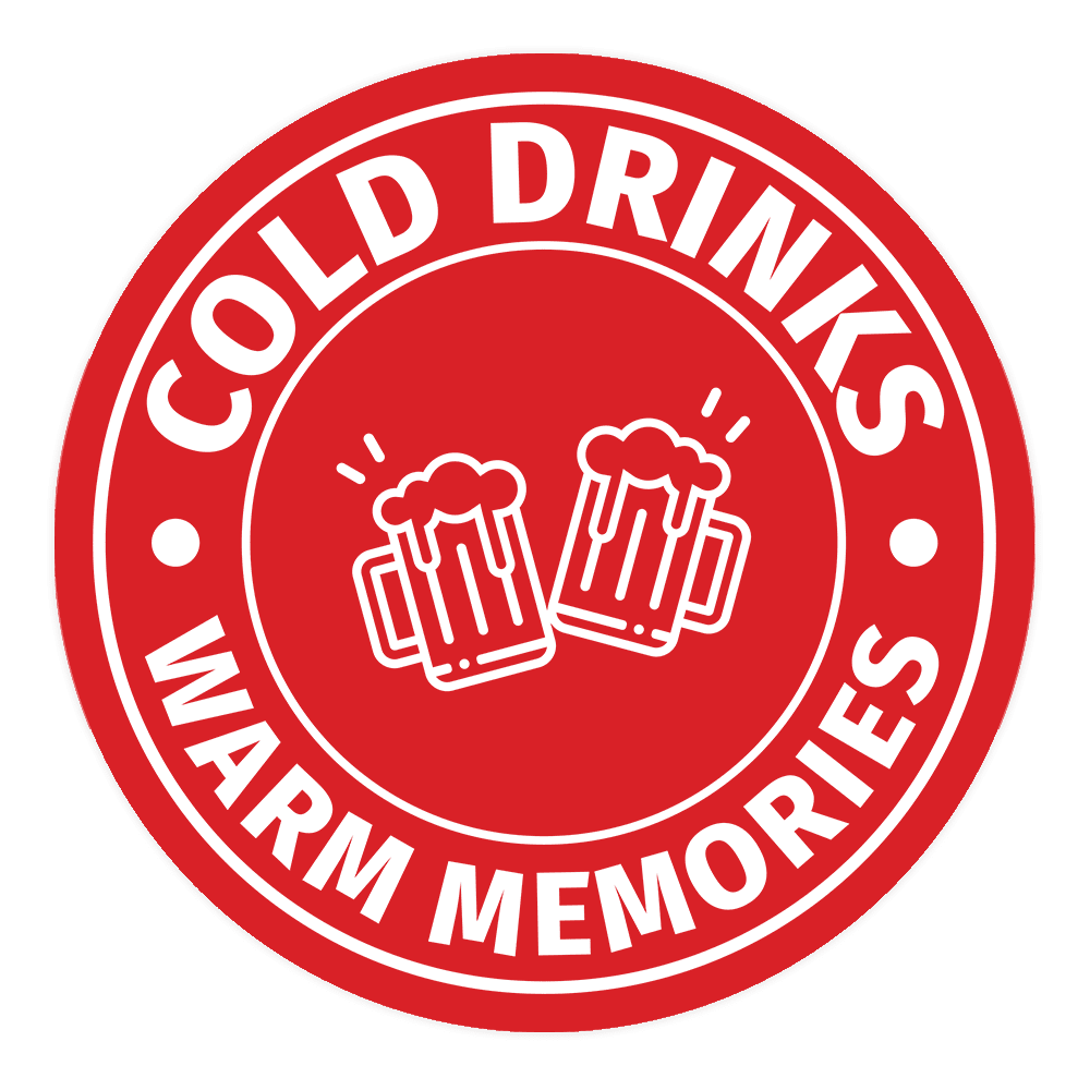 Signs ByLITA Circle Cold Drinks, Warm Memories ABS Plastic | Laser ...