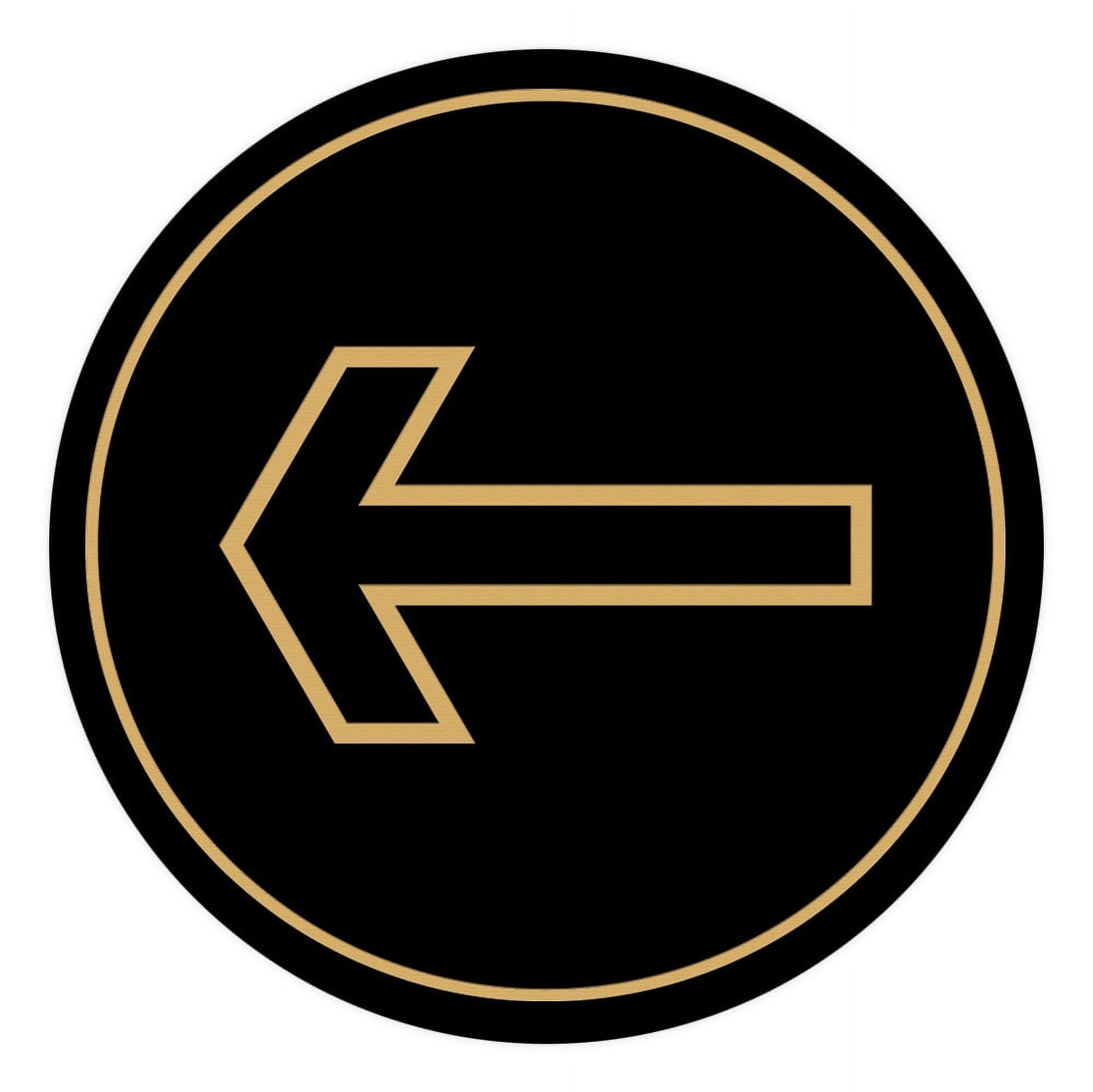 Signs ByLITA Circle Directional Arrow Left Graphic Door or Wall Sign ...