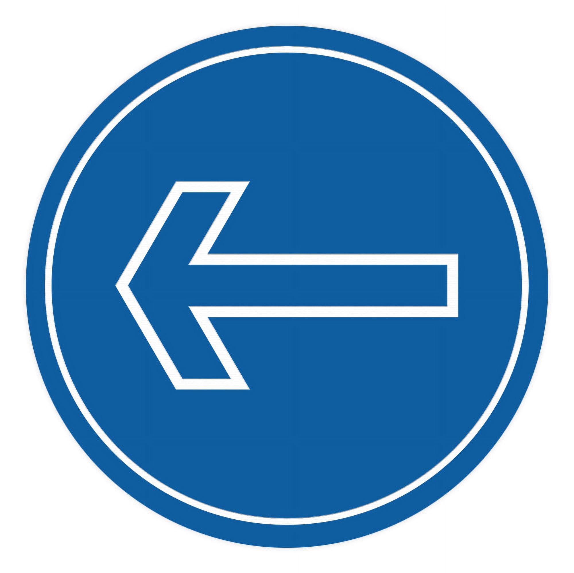 Signs ByLITA Circle Directional Arrow Left Graphic Door or Wall Sign ...