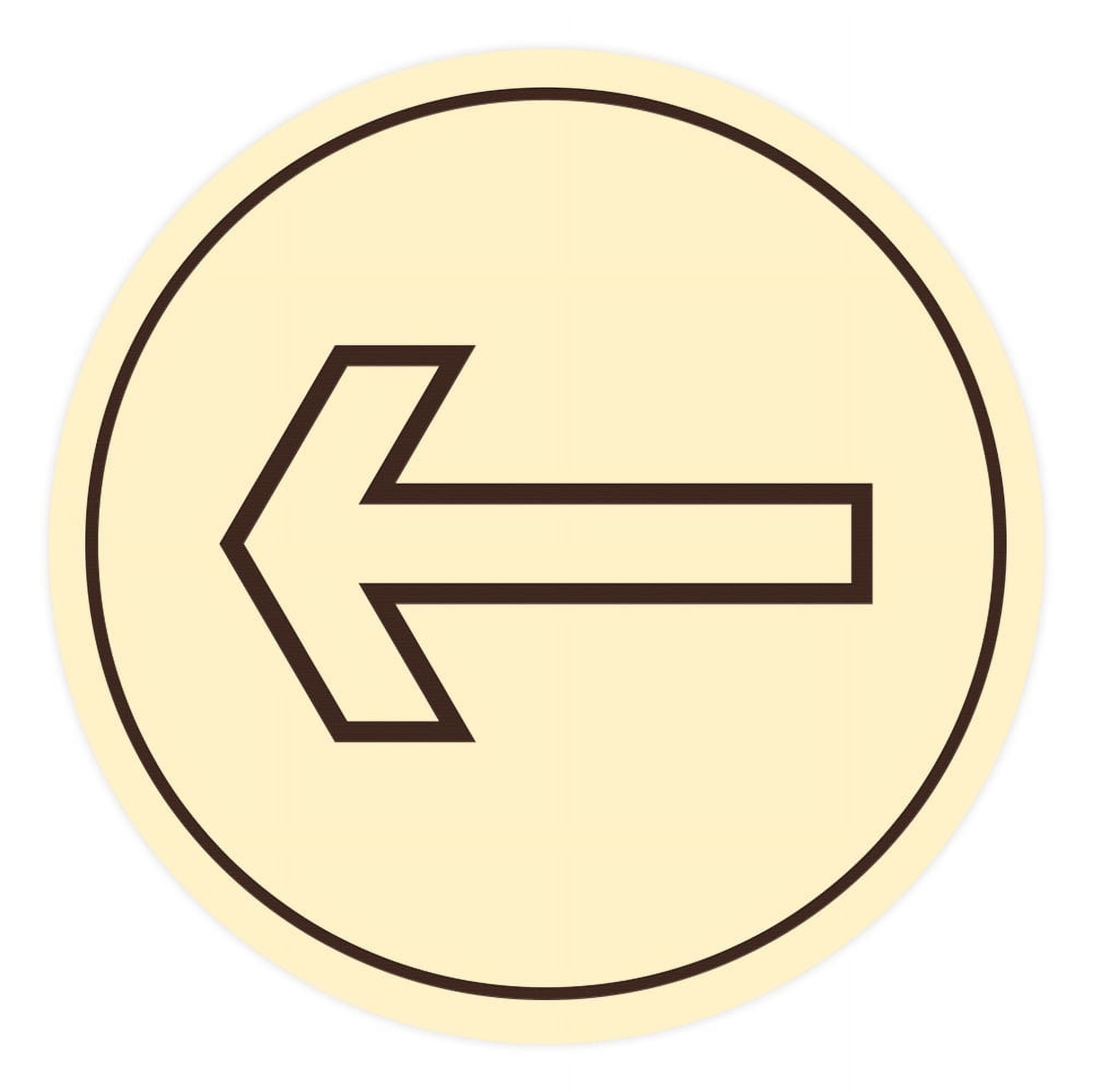 Signs ByLITA Circle Directional Arrow Left Graphic Door or Wall Sign ...
