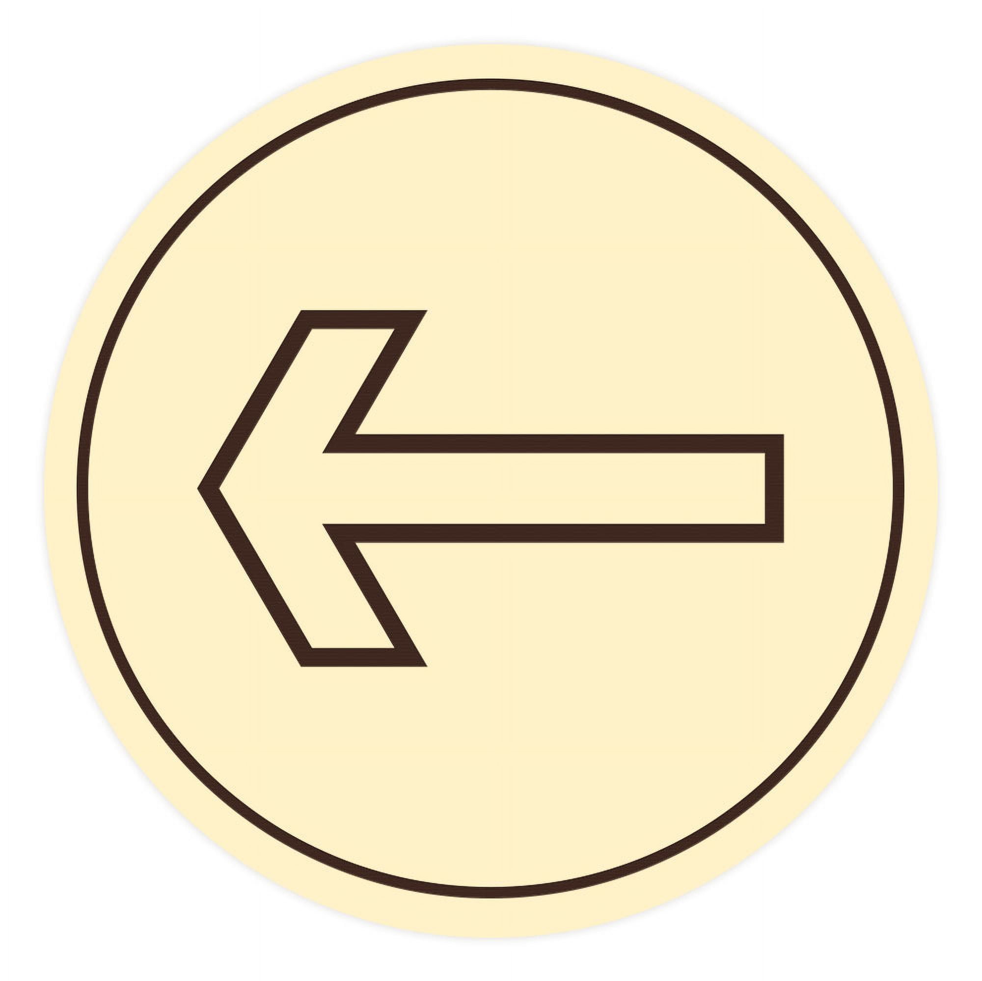 Signs ByLITA Circle Directional Arrow Left Graphic Door or Wall Sign ...