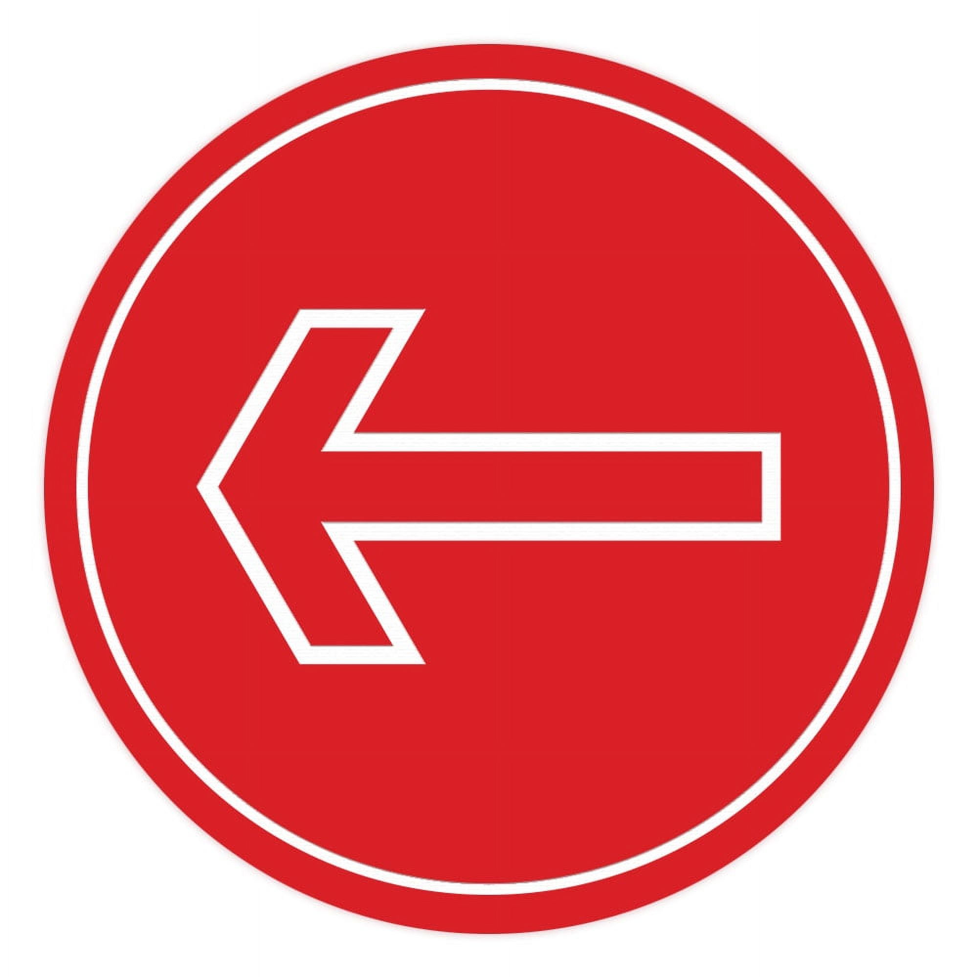 Signs ByLITA Circle Directional Arrow Left Graphic Door or Wall Sign ...