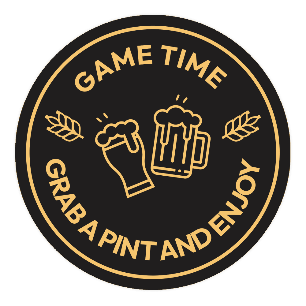 Signs ByLITA Circle Game Time: Grab a Pint and Enjoy ABS Plastic ...