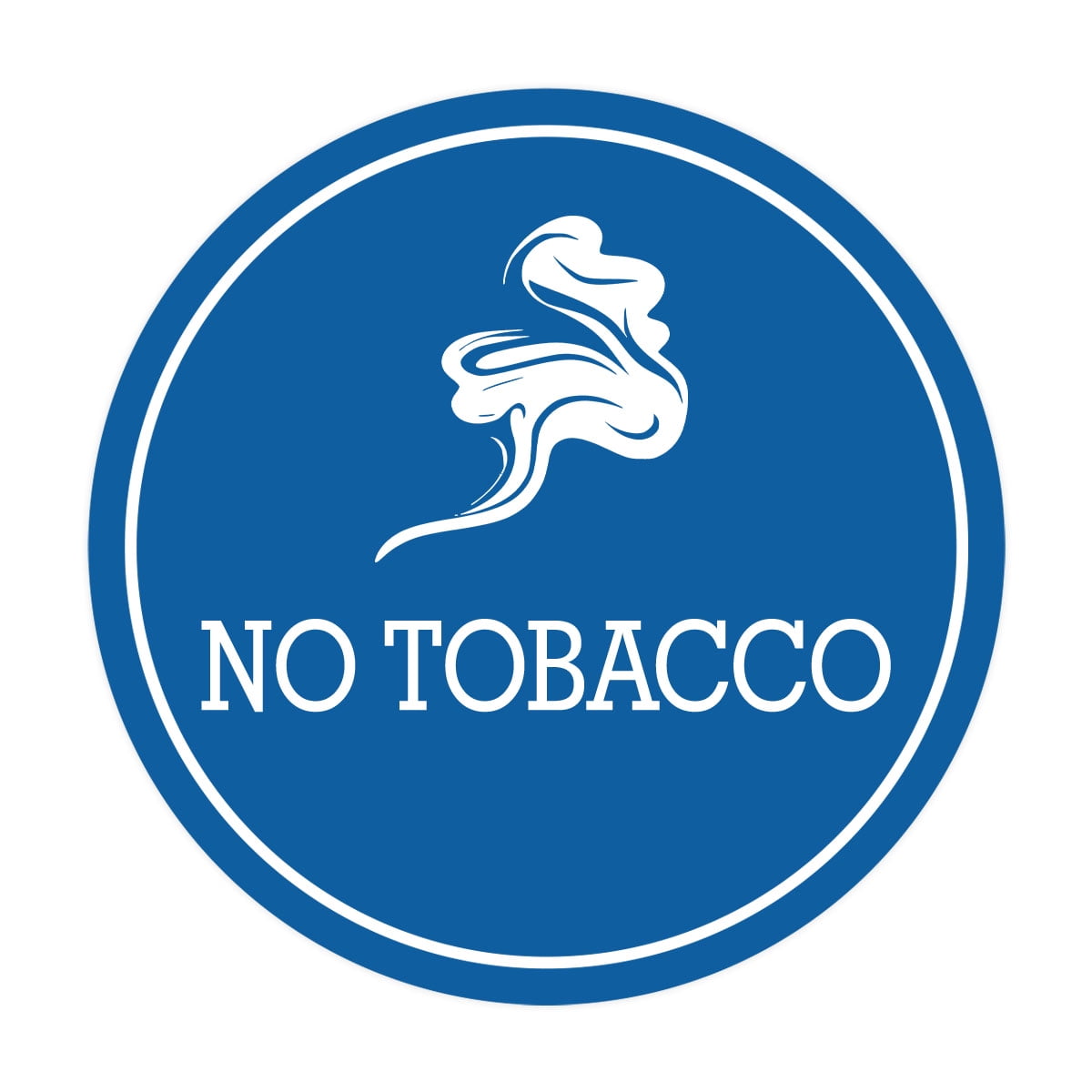 Signs ByLITA Circle No Tobacco Sign (Blue) - Large - Walmart.com