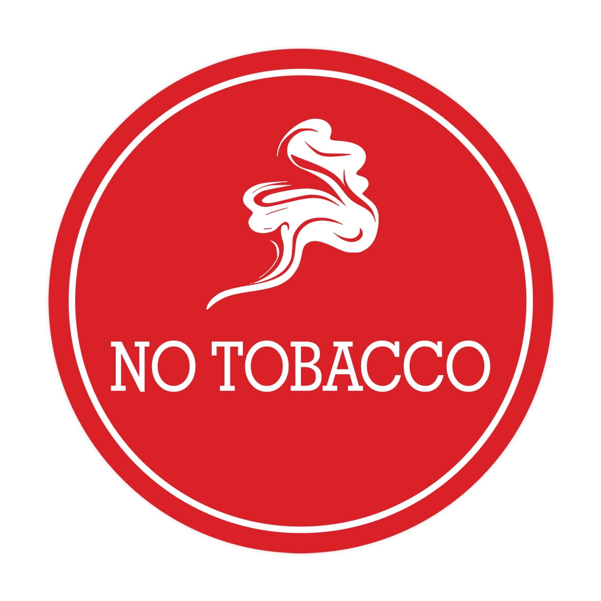 Signs ByLITA Circle No Tobacco Sign (Red) - Medium - Walmart.com