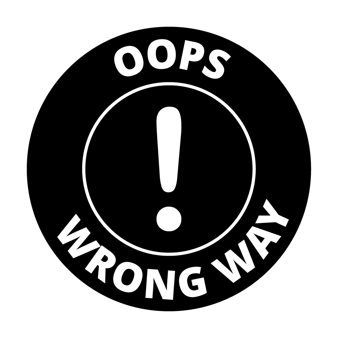 Signs ByLITA Circle Oops, Wrong Way Sign (Black) - Large - Walmart.com