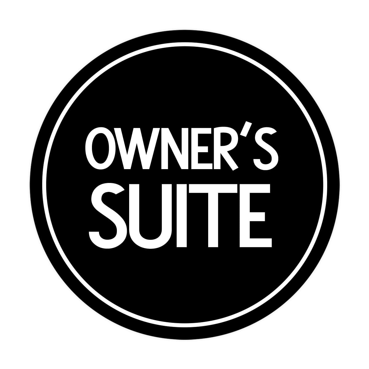 Signs ByLITA Circle Owner?s Suite Sign (Black) - Small - Walmart.com