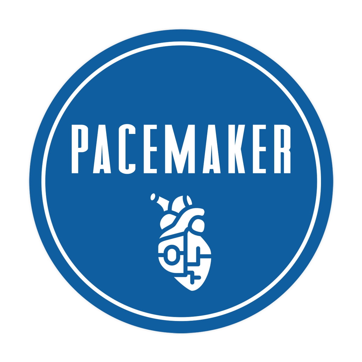 Signs ByLITA Circle Pacemaker Sign (Blue) - Medium - Walmart.com
