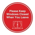 Signs ByLITA Circle Please Keep Windows Closed When You Leave Sign (Red ...