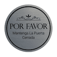 Signs ByLITA Circle Por favor Mantenga La Puerta Cerrada Sign (Brushed ...