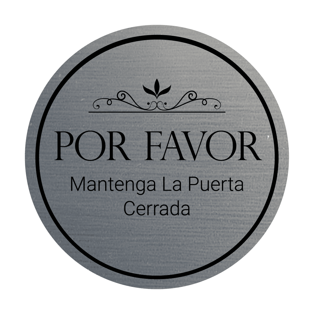 Signs ByLITA Circle Por favor Mantenga La Puerta Cerrada Sign (Brushed ...