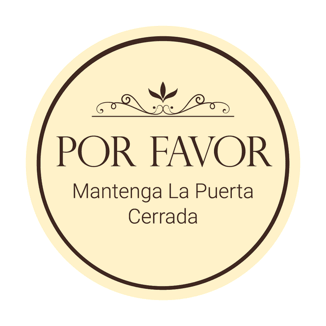 Signs ByLITA Circle Por favor Mantenga La Puerta Cerrada Sign (Ivory ...