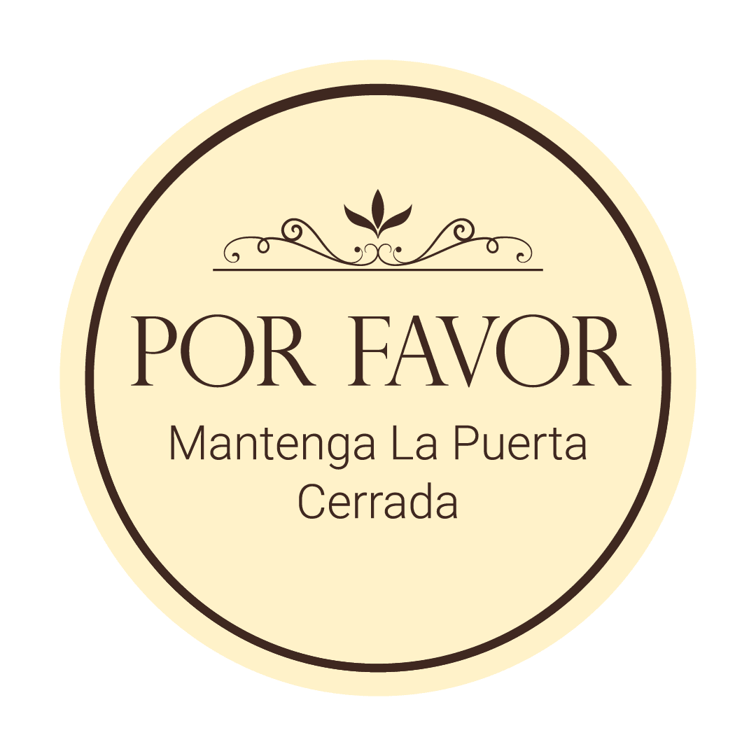 Signs ByLITA Circle Por favor Mantenga La Puerta Cerrada Sign (Ivory ...