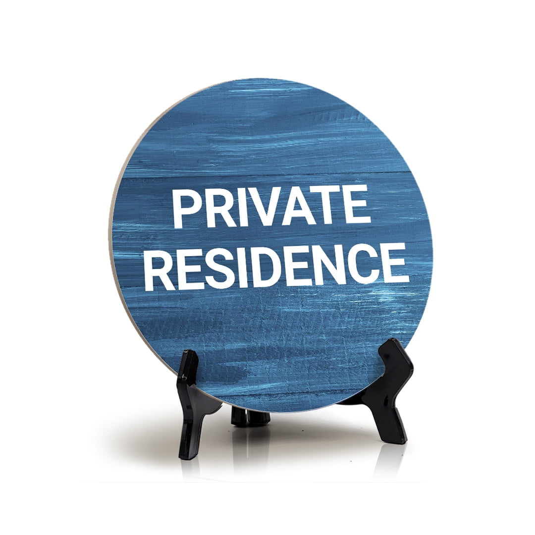 Signs ByLITA Circle Private Residence Table Sign (5x5) - Walmart.com