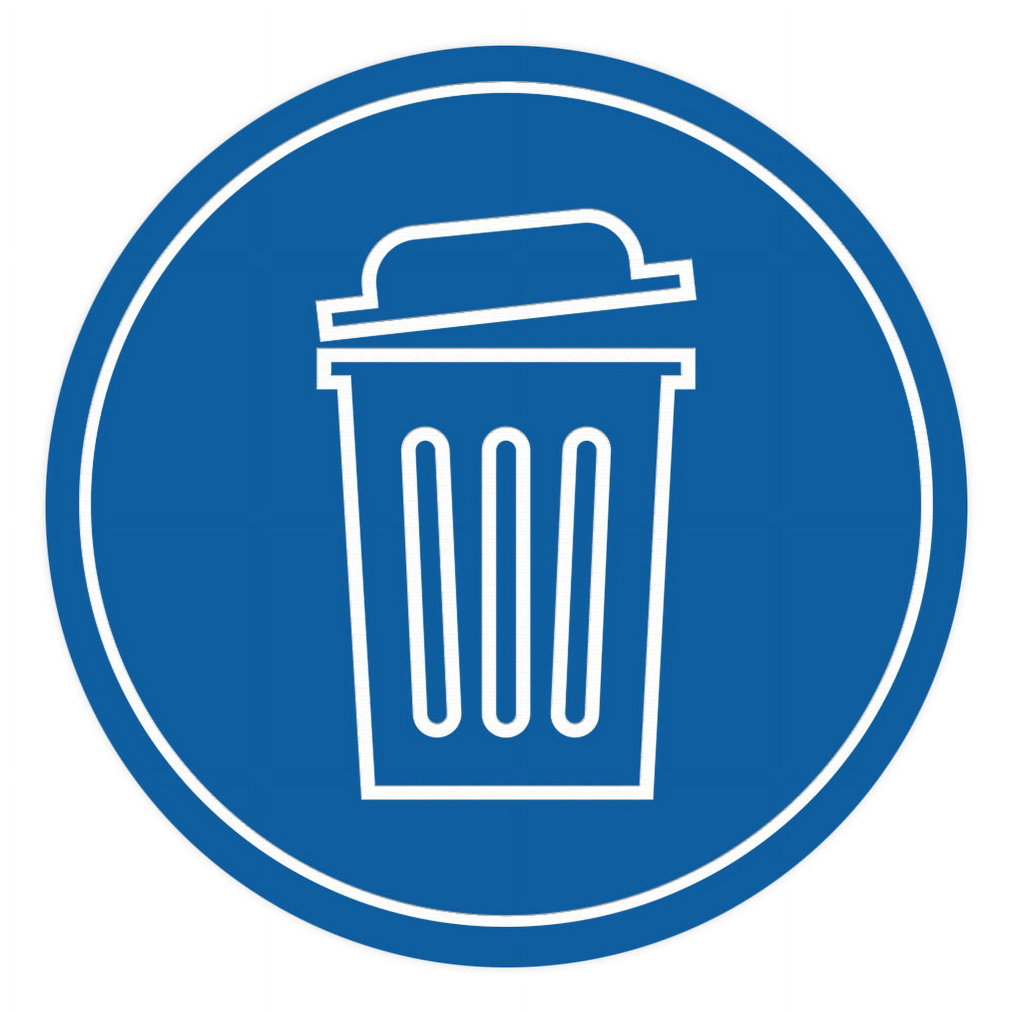 Signs ByLITA Circle Trash Can Graphic Door or Wall Sign | Easy ...
