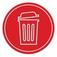 Signs ByLITA Circle Trash Can Graphic Door or Wall Sign | Easy ...