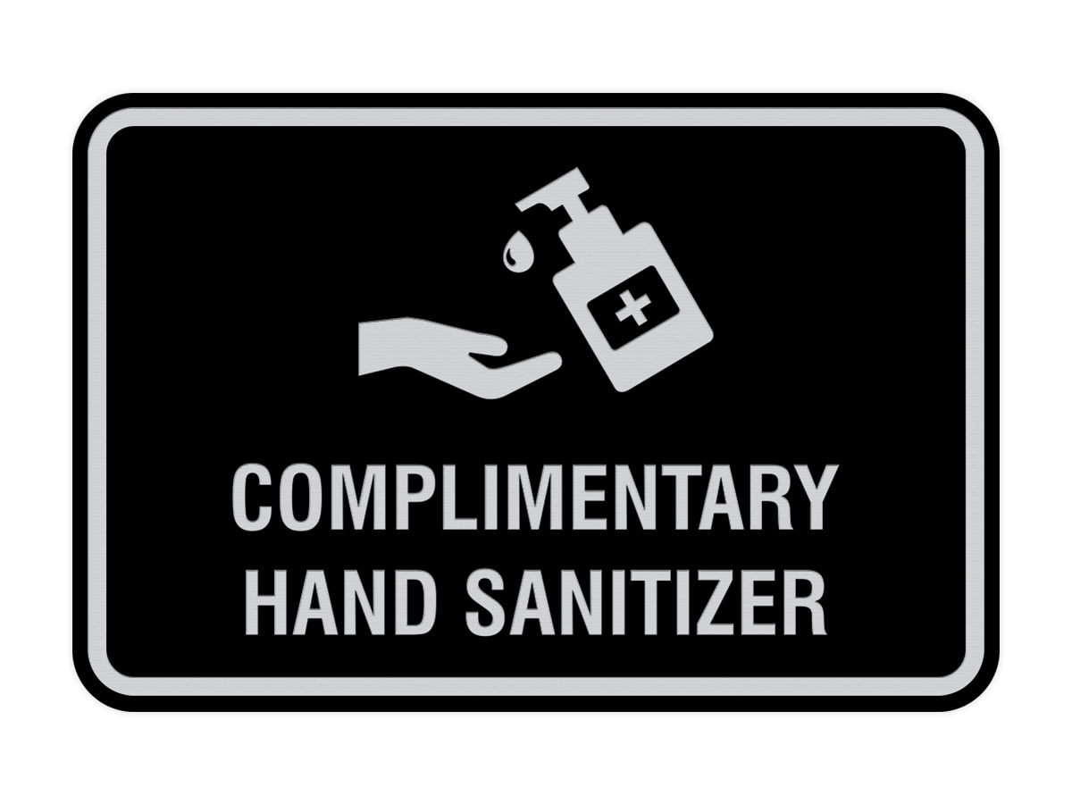 Signs ByLITA Classic Frame Complimentary Hand Sanitizer Sign (Black ...