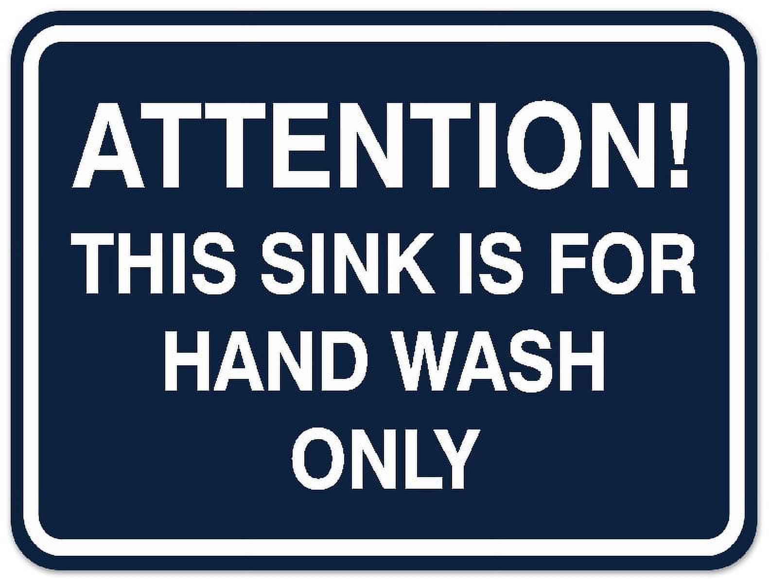 Signs ByLITA Classic Framed ATTENTION THIS SINK IS FOR HAND WASH ONLY ...