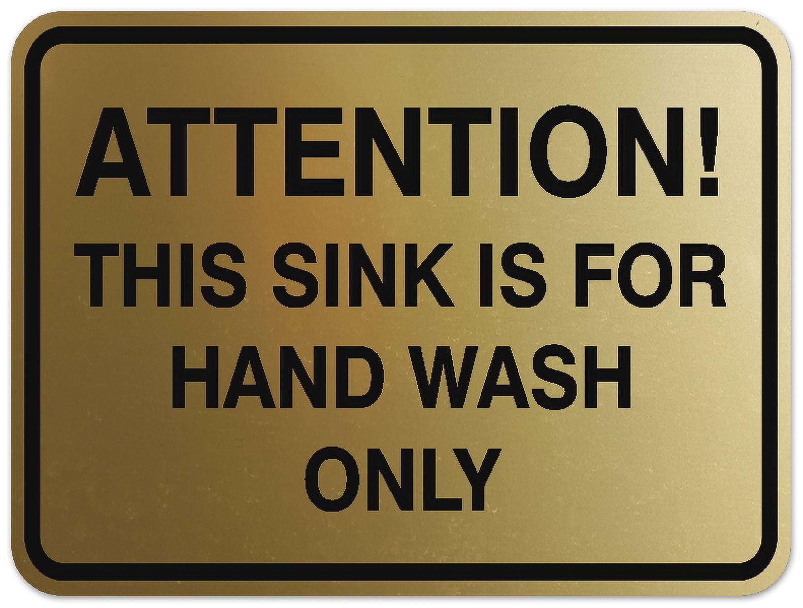 Signs ByLITA Classic Framed ATTENTION THIS SINK IS FOR HAND WASH ONLY ...