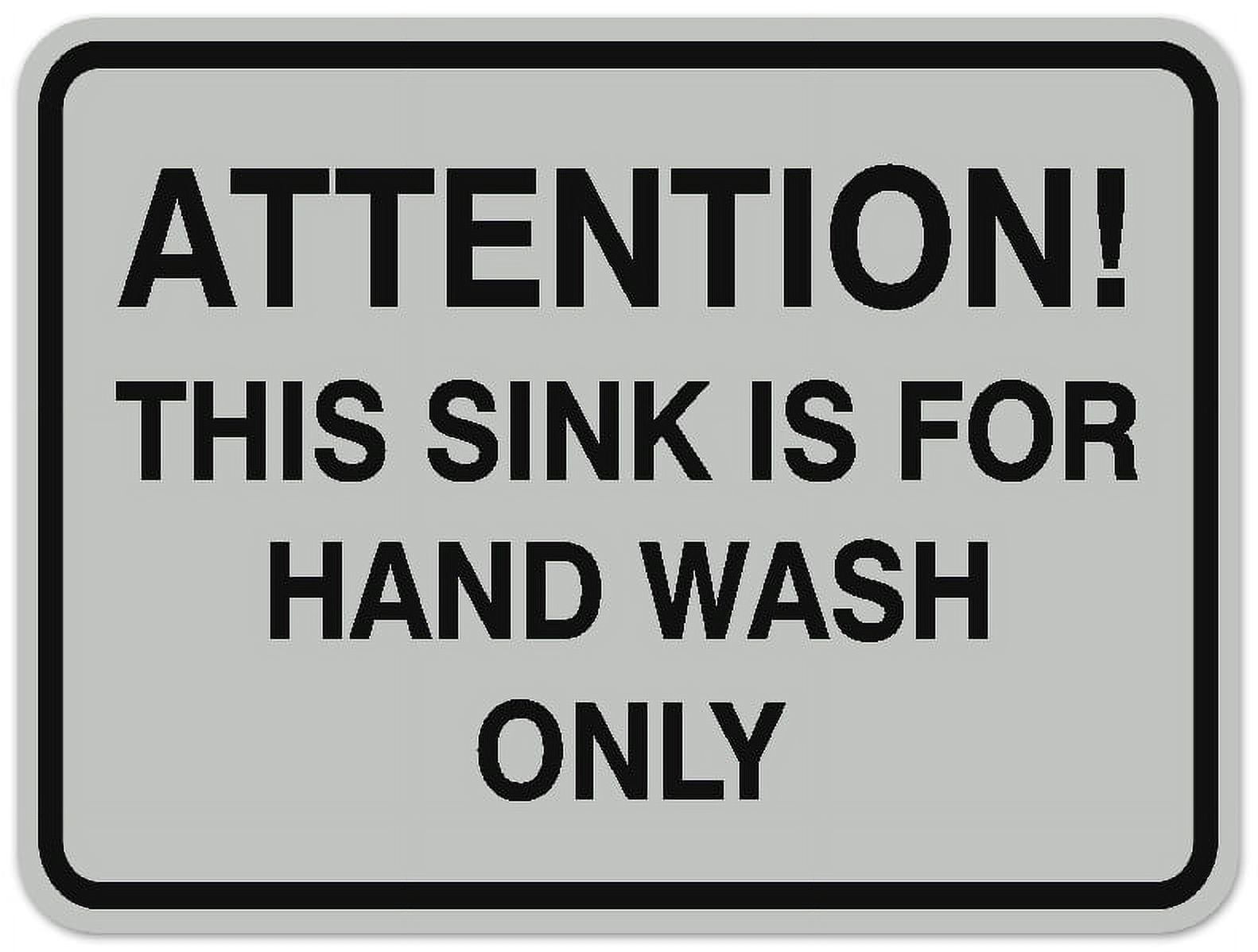 Signs ByLITA Classic Framed ATTENTION THIS SINK IS FOR HAND WASH ONLY ...