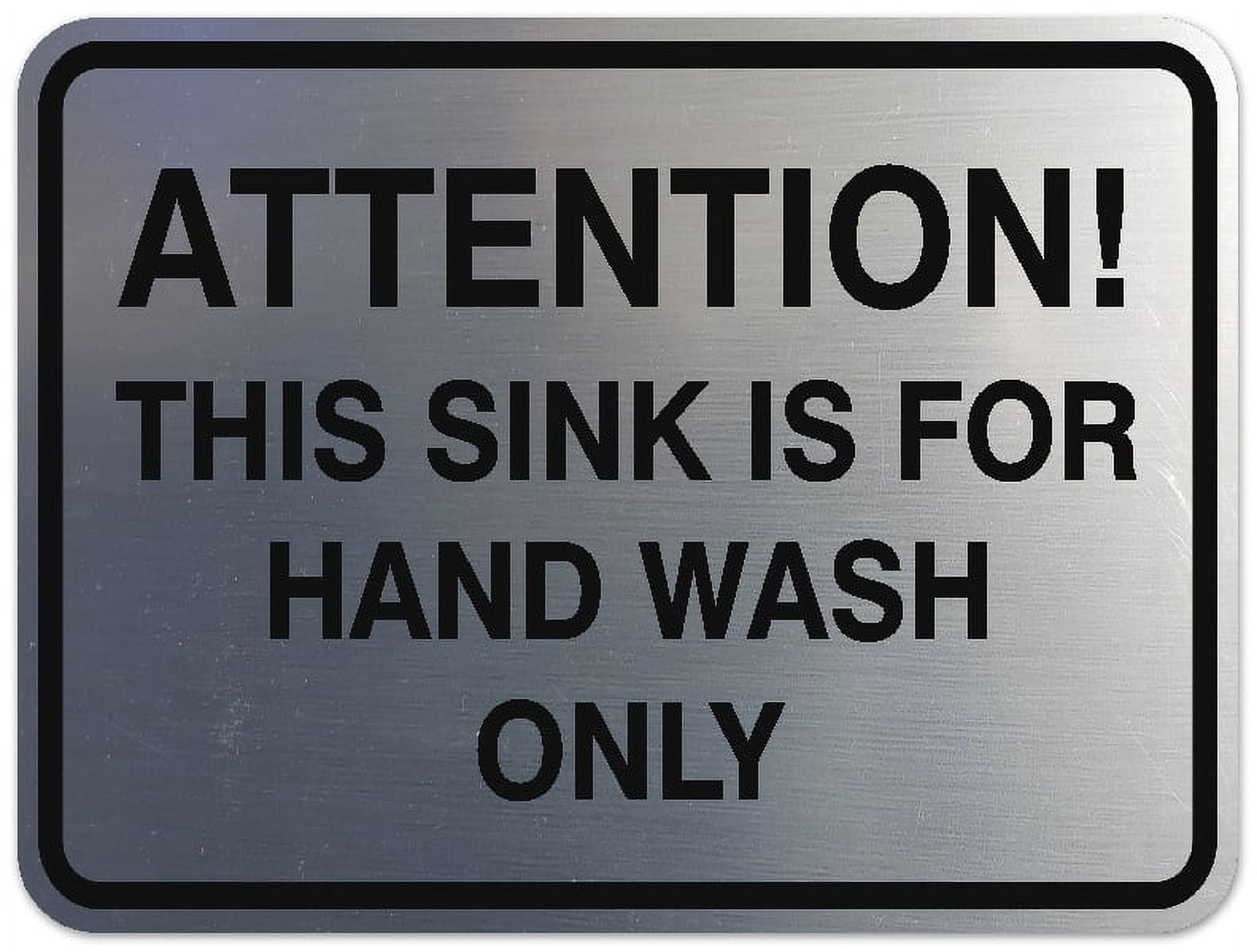 Signs ByLITA Classic Framed ATTENTION THIS SINK IS FOR HAND WASH ONLY ...