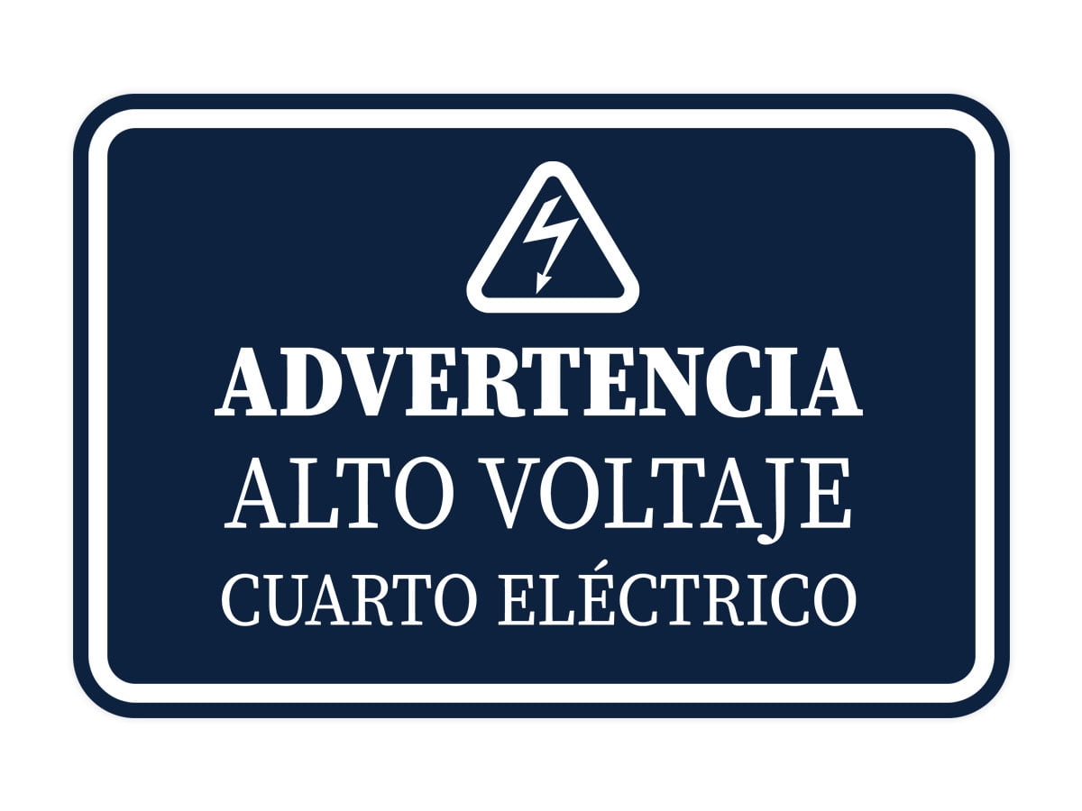 Signs ByLITA Classic Framed Advertencia Alto Voltaje Cuarto Eléctrico ...