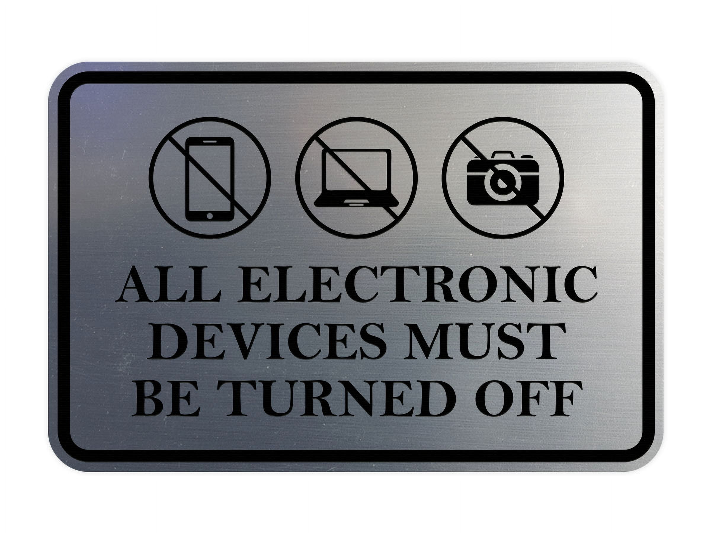 Signs ByLITA Classic Framed All Electronic Devices Must Be Turned Off ...