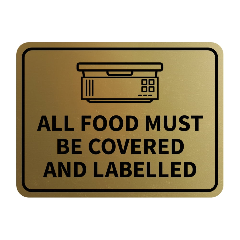 Signs ByLITA Classic Framed All Food Must Be Covered and Labelled Sign ...