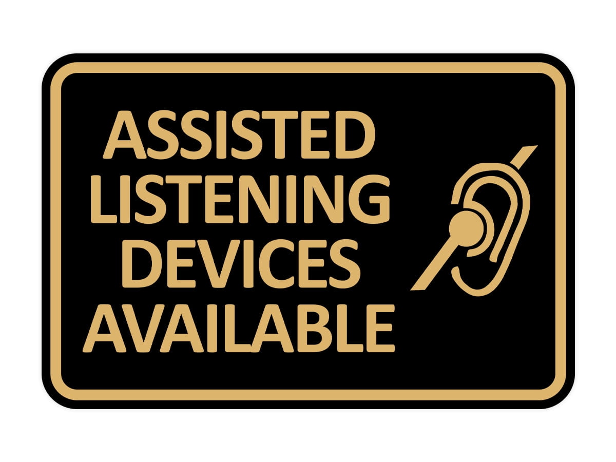 Signs ByLITA Classic Framed Assisted Listening Devices Available Sign ...