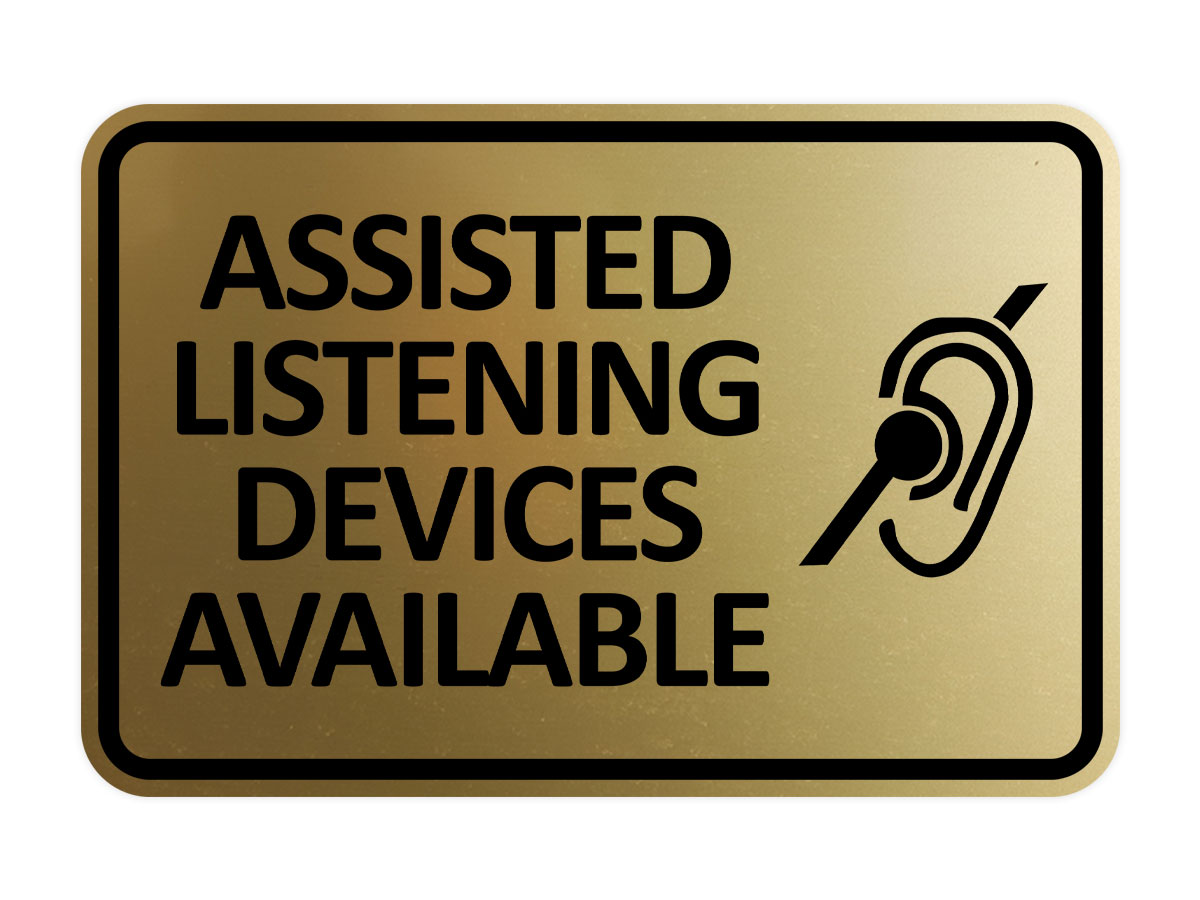 Signs ByLITA Classic Framed Assisted Listening Devices Available Sign ...