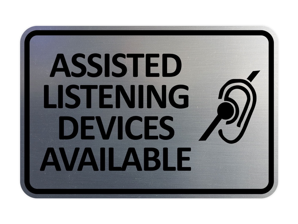 Signs ByLITA Classic Framed Assisted Listening Devices Available Sign ...
