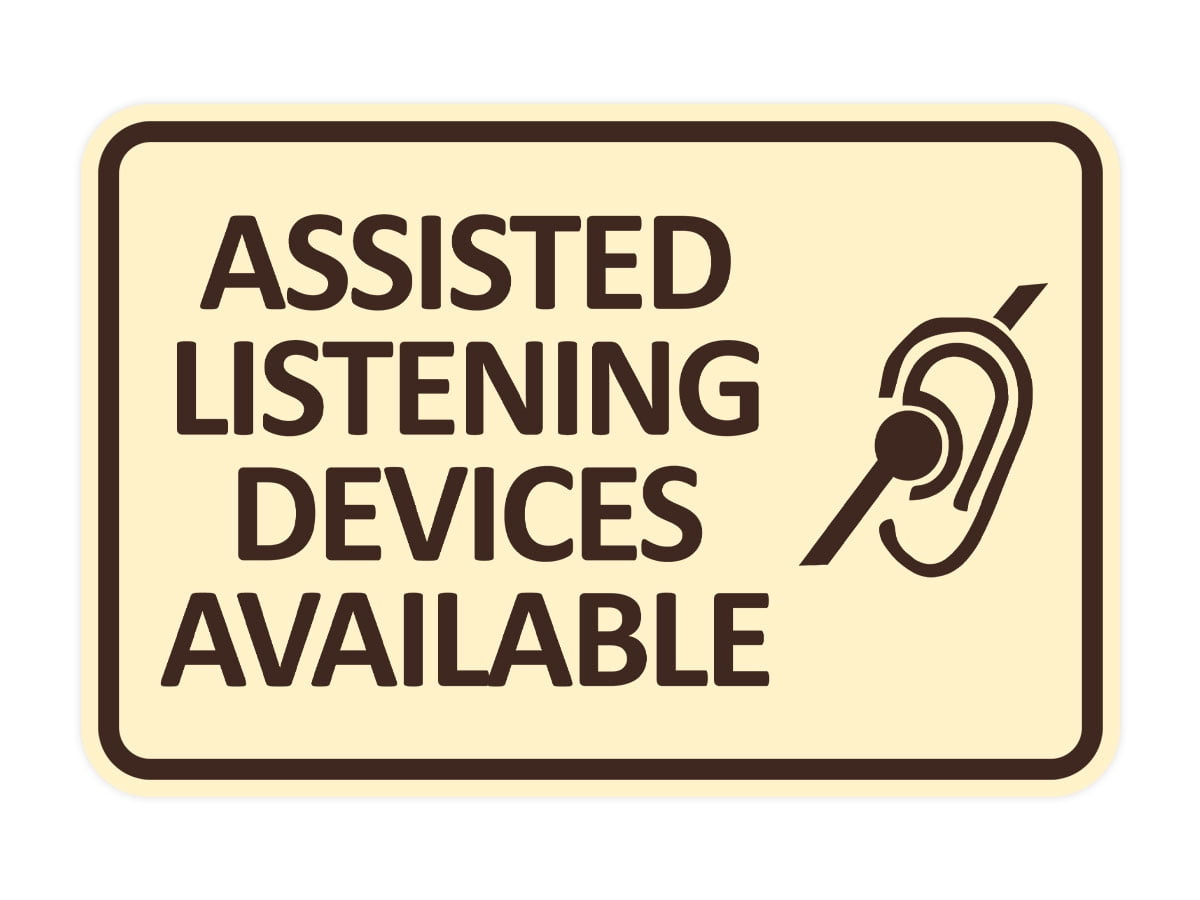 Signs ByLITA Classic Framed Assisted Listening Devices Available Sign ...