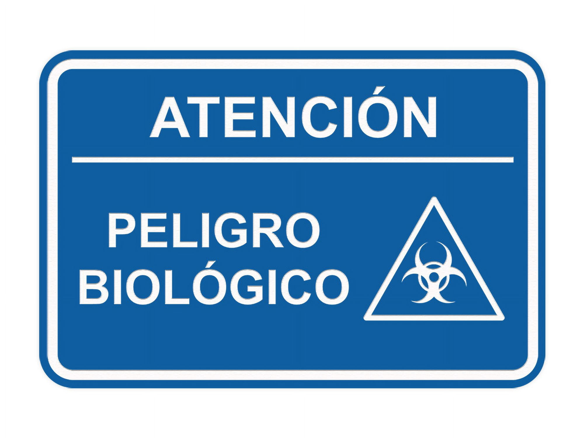 Signs ByLITA Classic Framed Atención Peligro biológico Door or Wall ...